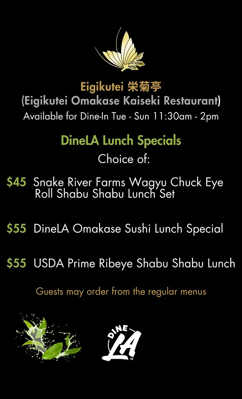 Eigikutei Joins Dine LA Restaurant Week: Jan 23 - Feb 6, 2026